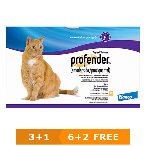 Buy Profender Large Cats (1.12 Ml) 11-17.6 Lbs - Free Shipping